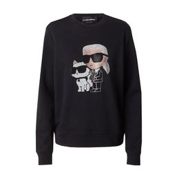 K by KARL LAGERFELD Karl Lagerfeld Sweatshirt 'Ikonik 2.0' Damen Gr&ouml;&szlig;e L beige / schwarz / wei&szlig;