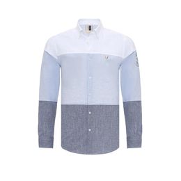 By Diess Collection Hemd Herren Größe XXL blau / dunkelgrau / weiß