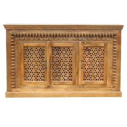Oriental Galerie Unterschrank Indien Sideboard Santosh Natur 165 cm Anrichte Esszimmer, Kommode Flur, Schuhschrank