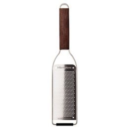 Microplane Küchenreibe Feinreibe MASTER, L 30 cm, Braun, Walnussholz, Edelstahl, Gummi, Walnussholz, mit feiner Reibe und Gummifuß