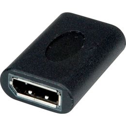 Value 12.99.3165 Adapter [1x DisplayPort Buchse - 1x DisplayPort Buch TV-Adapter, schwarz