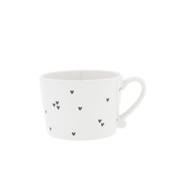 Bastion Collections Geschirr-Set Tasse - LITTLE HEARTS - weiß