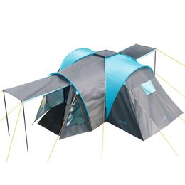 Skandika Kuppelzelt Hammerfest 6 Plus, Campingzelt mit Extra Vorraum, 2 Schlafkabinen, 2 Eingänge, 3000 mm Wassersäule, Familienzelt