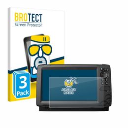 BROTECT Displayschutzglas Schutzglas für Lowrance HOOK Reveal 9, 3 Stück, Schutzfolie Display Schutz Glas Folie matt, weiß