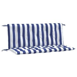 vidaXL Sitzauflage Gartenbank-Auflagen 2 Stk. Blau&Weiß Gestreift 120x50x7cm Stoff, (2 St)
