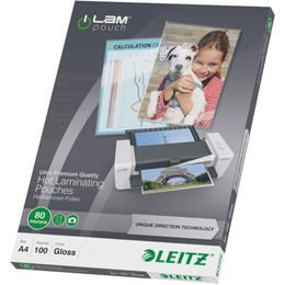 Leitz Laminiergerät Laminierfolie DIN A4 80 micron glänzend 100 St.