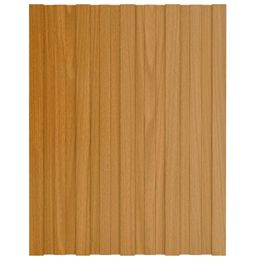 vidaXL Deckenplatten Dachpaneele 12 Stk. Verzinkter Stahl Holzoptik Hell 60x45 cm, (12-tlg)