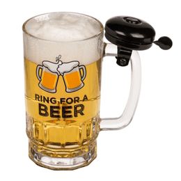 Out of the Blue Bierkrug Fahrradklingel Bierkrug mit Spruch