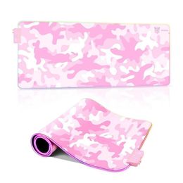 ONIKUMA Gaming Mauspad P005 RGB (Pink) Anti-Rutsch-Effekt - Mauspad mit 12 Lichteffekten