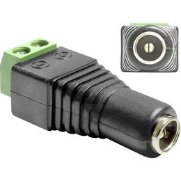 Delock 65421 DC (Strom) Adapter [1x DC-Buchse 5.5 mm - 1x 2-Draht-Leit TV-Adapter, 0.00 cm, schwarz