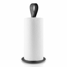 Eva Solo Küchenrollenhalter Gummi/Edelstahl/Leder Schwarz H 31.5 cm
