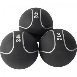 Gorilla Sports Medizinball Einzeln / Set, Ø 23 oder 29 cm, rutschfest, aus Gummi, Fitnessball, % SET 12 KG