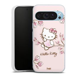 DeinDesign Handyhülle Hello Kitty Fanartikel Hanami Hello Kitty - Magnolia, Google Pixel 9 Silikon Hülle Bumper Case Handy Schutzhülle, weiß