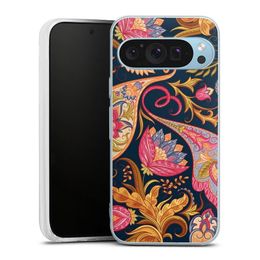 DeinDesign Handyhülle Muster Ornamente Mandala Floral Autumn 1, Google Pixel 9 Silikon Hülle Bumper Case Handy Schutzhülle, weiß, transparent