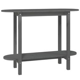 vidaXL Couchtisch Konsolentisch Grau 110x40x80 cm Massivholz Kiefer (1-St)