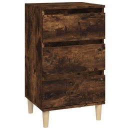 vidaXL Nachttisch Nachttisch Räuchereiche 40x35x70 cm Holzwerkstoff (1-St)