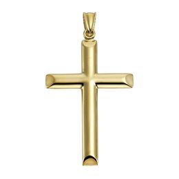 Vivance Damen Kettenanh&auml;nger "585 Gold Motiv Kreuz", one-size, Gold, 1,7 g, gelb, Gold, Schmuckanh&auml;nger