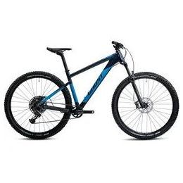 Mountainbike GHOST "Nirvana Tour SF Universal" Fahrräder Gr. 49cm, 29 Zoll (73,66cm), blau (dunkelblau-hellblau) für Damen und Herren, Kettenschaltung