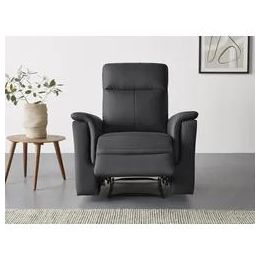 Relaxsessel Home Affaire "Southbrook, TV-Sessel mit Schlaffunktion, Wohnzimmer, Funktionssessel" Sessel Gr. Echtleder-Kunstleder, manuelle Relaxfunktion, Relaxfunktion, B/H/T: 91 cm x 99 cm x 92 cm, schwarz mit manueller und elektrischer Relaxfunktion