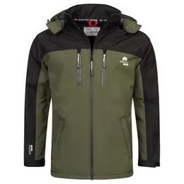 Softshelljacke Arctic Seven "ASSurvivo" Gr. S, grün (schwarz, olive) Herren Jacken Outdoorjacke mit abnehmbarer Kapuze