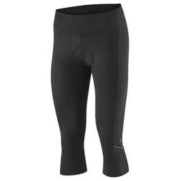 Fahrradhose Gonso "Essential Tight 3/4 W" Gr. 34, Normalgrößen, schwarz Damen Hosen 34 Radhose mit Sitzpolster, atmungsaktive Radlerhose, Tight Fit