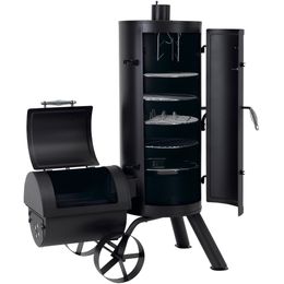 Holzkohlegrill Tepro "Räucherofen Fairfax" Grills Gr. B/H/T: 119 cm x 146 cm x 66 cm, schwarz Holzkohlegrills BxTxH: 118,6x66,4x145,6 cm