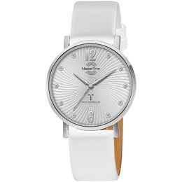 Funkuhr MASTER TIME "Advanced, MTLA-10800-45L" Armbanduhren weiß Damen Quarzuhren Armbanduhr, Quarzuhr, Damenuhr