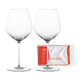 Spiegelau Burgundergl&auml;ser + Poliertuch Hi-Lite 734 ml 2er Set