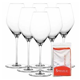 Spiegelau Champagnergl&auml;ser + Poliertuch Hi-Lite 347 ml 6er Set