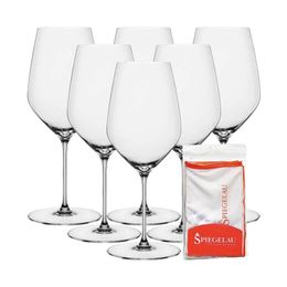 Spiegelau Bordeauxgl&auml;ser + Poliertuch Hi-Lite 650 ml 6er Set
