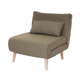 Schlafsessel MCW-D35, Schlafsofa Funktionssessel Klappsessel Relaxsessel Jugendsessel Sessel, Stoff/Textil ~ gr&uuml;n