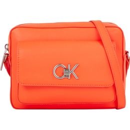 Calvin Klein Umhängetasche, Emblem, uni, für Damen, orange