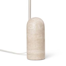 ferm LIVING Tischleuchte Arum, beige, Marmor, Stahl, 50 cm