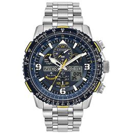 Funkchronograph Citizen "JY8078-52L" Armbanduhren silberfarben Herren Armbanduhr, Herrenuhr, Solar, Stoppfunktion, Edelstahlarmband