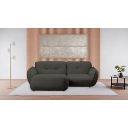 Ecksofa BETYPE "Be Fluffy", grau (anthracit), B:269cm H:87cm T:184cm, 100% Polyester, Sofas, Ecksofa, Softes Sitzgef&uuml;hl, moderne Kedernaht, hochwertiger Bezug