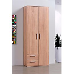 Mehrzweckschrank Procontour "Clara" Schränke Gr. B/H/T: 64 cm x 167 cm x 34 cm, 2 St., braun (sonoma eiche) Großes Fach für Staubsauger