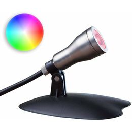 L433-00 led Smart Light rgb Spot mit 3 Watt, silber - Heissner