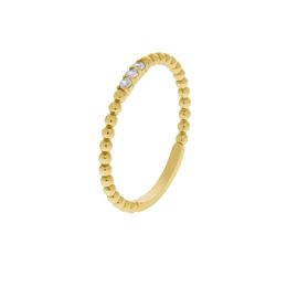 Diamonds by Ellen K. Fingerring "Gold 375 mit Zirkonia wei&szlig;" Gr. 20, gelb, FASCINATION BY ELLEN K., Fingerringe, Damen, 020 (63,7), Gold, Fingerring