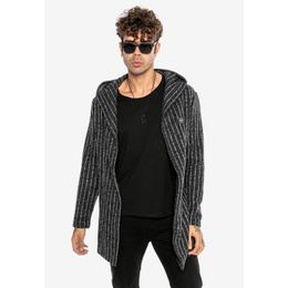 RED BRIDGE Strickjacke REDBRIDGE "Stamford" Gr. L, schwarz Herren Strickjacken mit längerem Schnitt