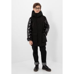 Steppjacke Gulliver, Herren, Gr. 158, schwarz, 100% Polyester, unifarben, casual, normal, ohne Ausschnitt, Langarm, Jacken, mit gesteppten Ärmeln