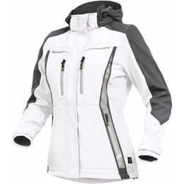 Leibwächter Damen Sommer-Softshell Jacke flxds Gr. 48 weiß/grau - Leibwächter