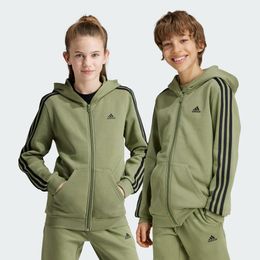 Adidas Essentials 3-Streifen Fleece Kapuzenjacke