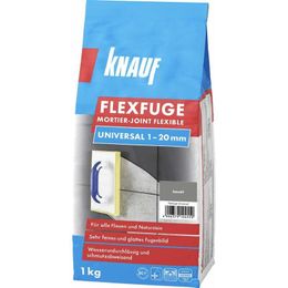 Knauf - Fugenmörtel Flexfuge Universal 1 - 20 mm basalt 1 kg Fugenmörtel