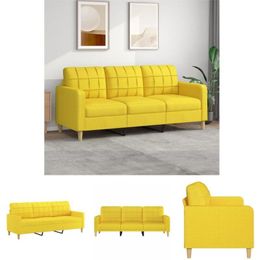 3-Sitzer-Sofa Hellgelb 180 cm Stoff - Sofas - Gelb - The Living Store