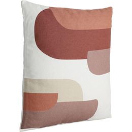 Eglo Living Kissen Chevery, Couch Zierkissen minimalistisch, Dekokissen aus Baumwolle und Polyester in Natur, Kissenbezug mit Inlett, Sofakissen 45x45 cm