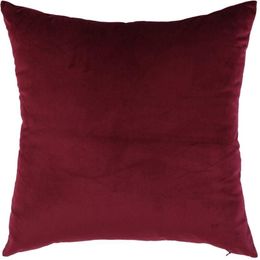 Eglo - living Kissen Chevery, elegantes Couch Zierkissen, Dekokissen Basic aus Samt in Bordeaux-Rot, Kissenbezug mit Inlett aus Polyester, edles