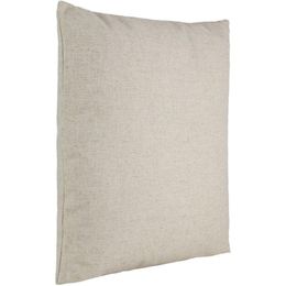 Living Kissen Iles, Couch Zierkissen Basic, Dekokissen aus Polyester und Leinen in Beige meliert, Kissenbezug mit Inlett, Sofakissen 50x50 cm - Eglo