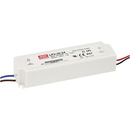 LPV-35-24 LED-Trafo Konstantspannung 36 w 0 - 1.5 a 24 v/dc nicht dimmbar, Überlastschutz - Mean Well