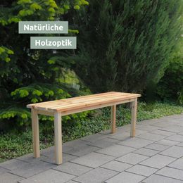 Gartenbank aus Tannenholz I Bis zu 150 Kg Traglast I Holzbank 118cm lang Schwarz