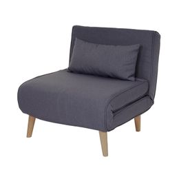 Schlafsessel MCW-D35, Schlafsofa Funktionssessel Klappsessel Relaxsessel Jugendsessel Sessel, Stoff/Textil ~ dunkelgrau